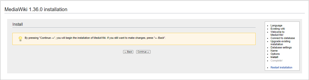 Mediawiki? its 2 easy installation process. - Hostrik Helpdesk
